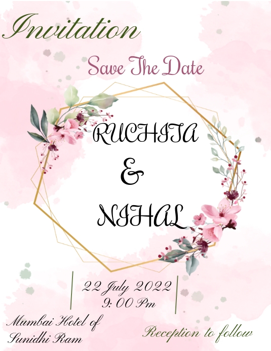 Invitations Card flyers Template | PosterMyWall