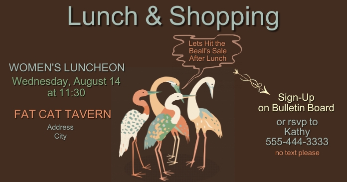 Invite Your Friends or Club to Lunch Template | PosterMyWall