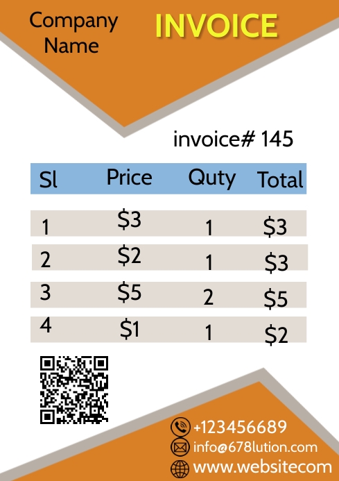 Invoice A4 template | PosterMyWall
