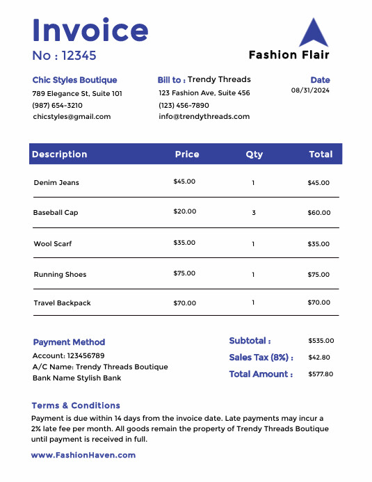 Invoice Blue and White Flyer Design Template | PosterMyWall