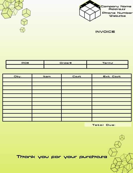 Invoice Template | PosterMyWall