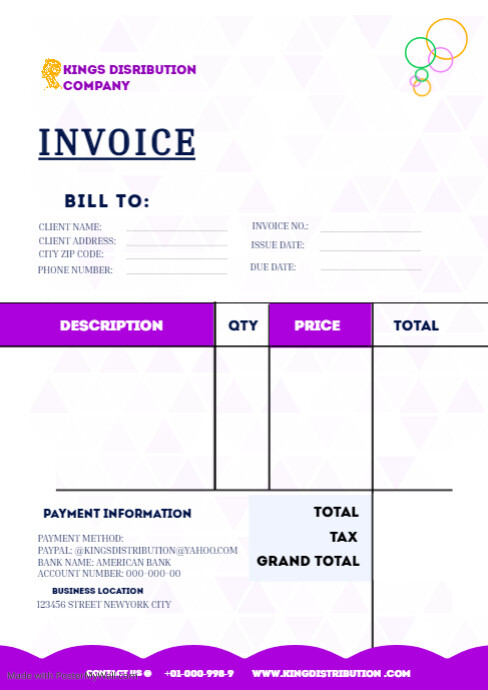 invoice receipt design, Receipt template desi | PosterMyWall