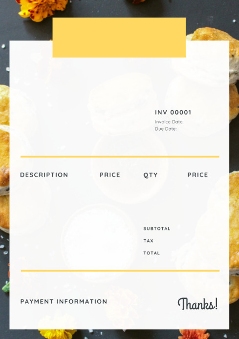 Invoice Template | Small Business | PosterMyWall