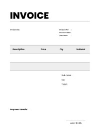 Invoice Template | Small Business | PosterMyWall