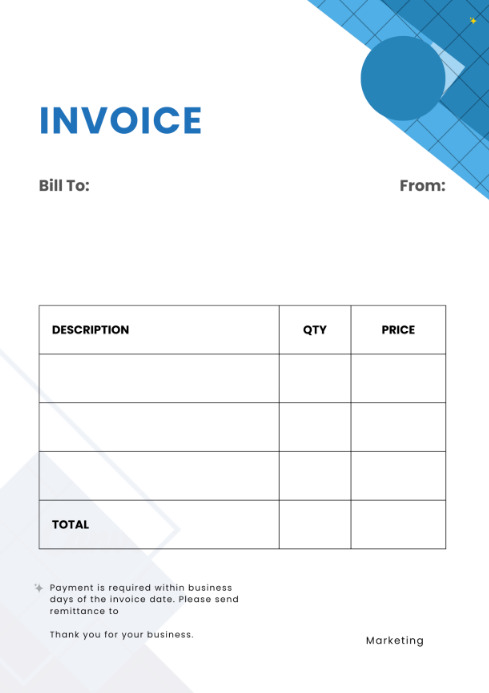 Invoice Template | Small Business Pack | PosterMyWall