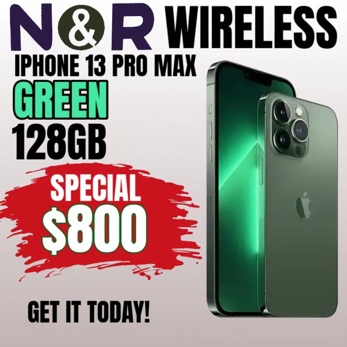 iPhone 13 ProMax Green Template | PosterMyWall