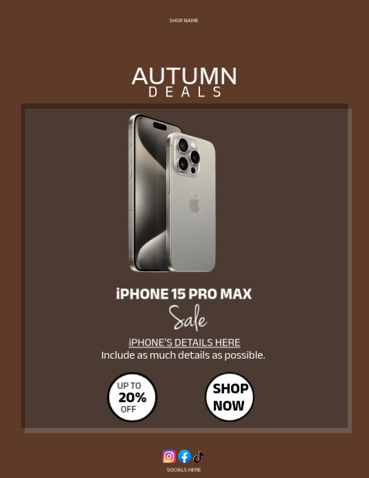 iPhone 15 sale Template | PosterMyWall