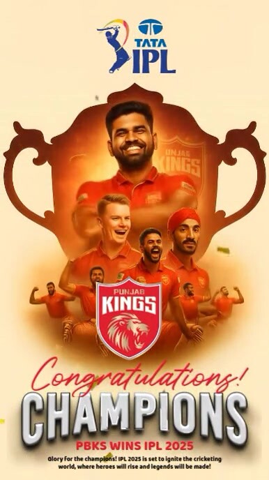 IPL 2025 Champions Template | PosterMyWall