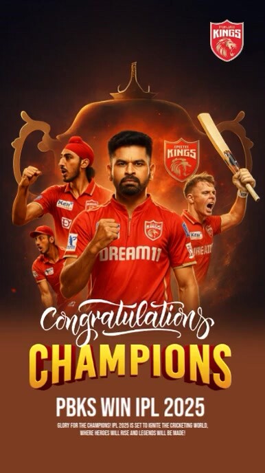 IPL 2025 Winner Template | PosterMyWall