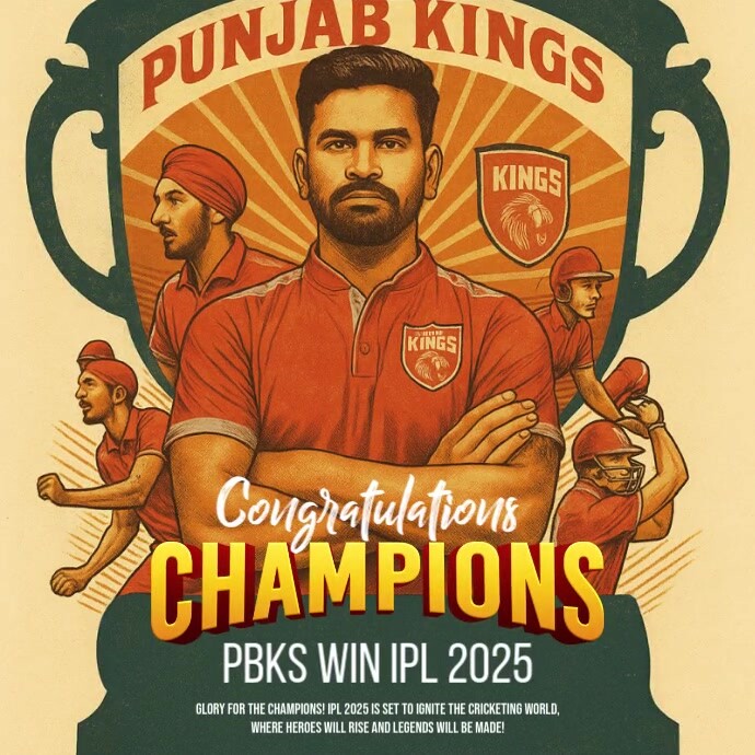 ipl champion 2025 Template | PosterMyWall