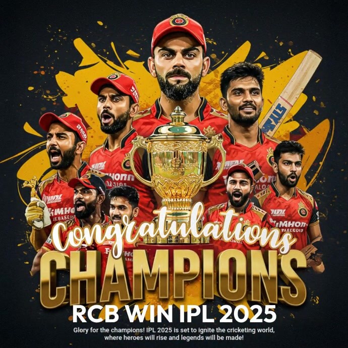 Copy of IPL Champion 2025 | PosterMyWall