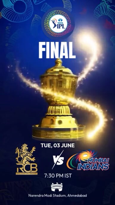 IPL Final Match Day Template | PosterMyWall