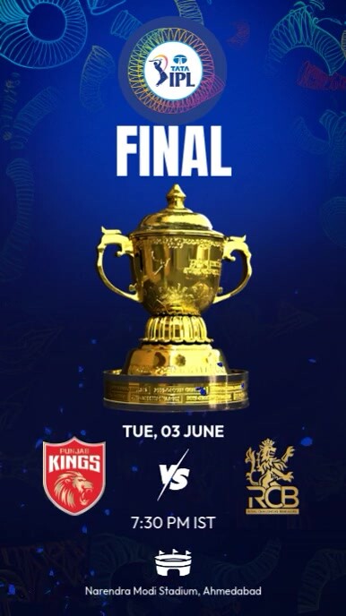 Ipl Final Match Day Instagram Reel Template | PosterMyWall