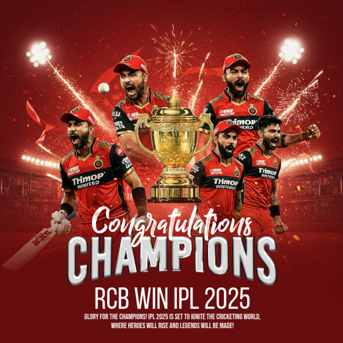 Copy of ipl winner 2025 | PosterMyWall
