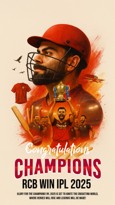 Copy of IPL winner 2025 | PosterMyWall