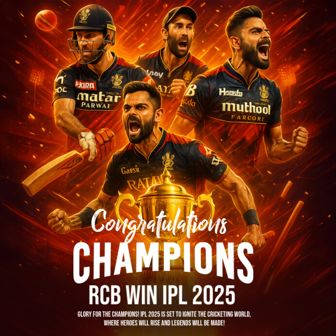 Copy of IPL winner 2025 | PosterMyWall
