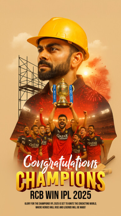 IPL winner 2025 Template | PosterMyWall