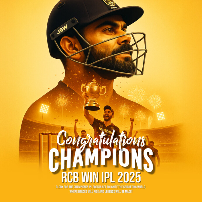 Ipl Winner Instagram Post Template | PosterMyWall
