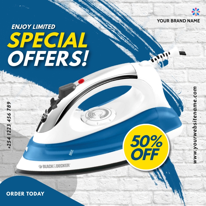 iron box electronics gadgets sale flyer Template | PosterMyWall