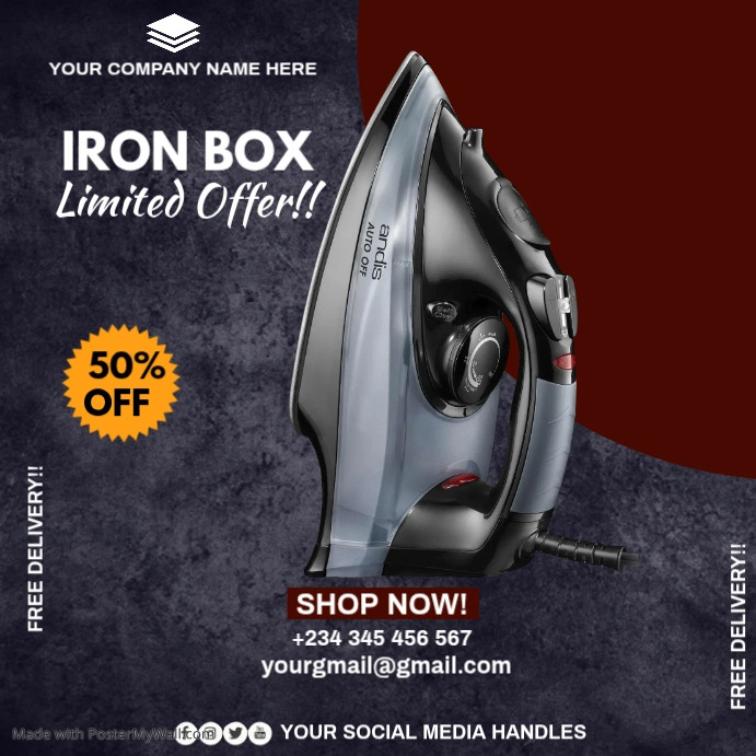 Copy of iron box sale | PosterMyWall
