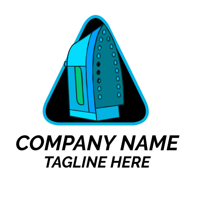 iron cloth press logo, laundry logo, iron clo Template | PosterMyWall