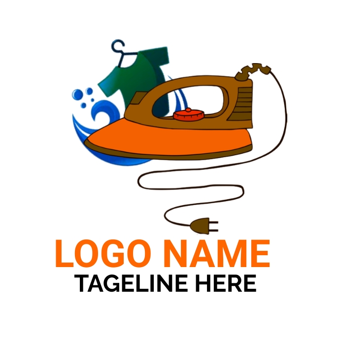 iron cloth press logo Template | PosterMyWall