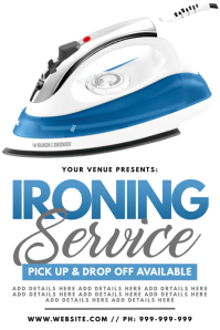 Laundry and Dry Cleaning Service Flyer Design Template | PosterMyWall