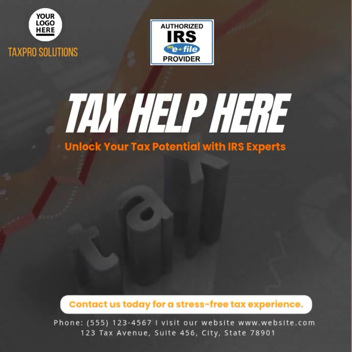 Modern Tax Services Flyer Template – IRS eFile Approved Marketing ...