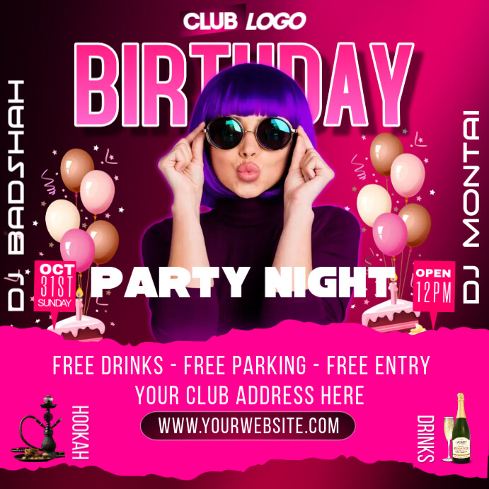 irthday party b Template | PosterMyWall