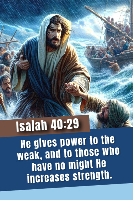 Isaiah 40:29 Template | PosterMyWall
