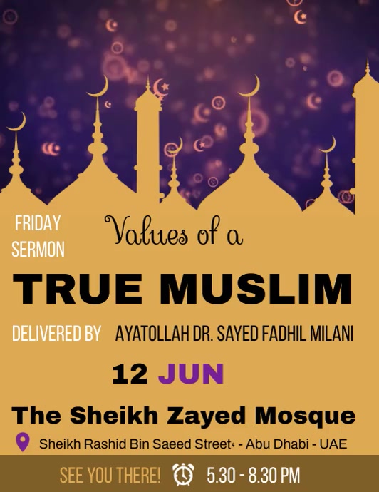 islamic flyer Template | PosterMyWall