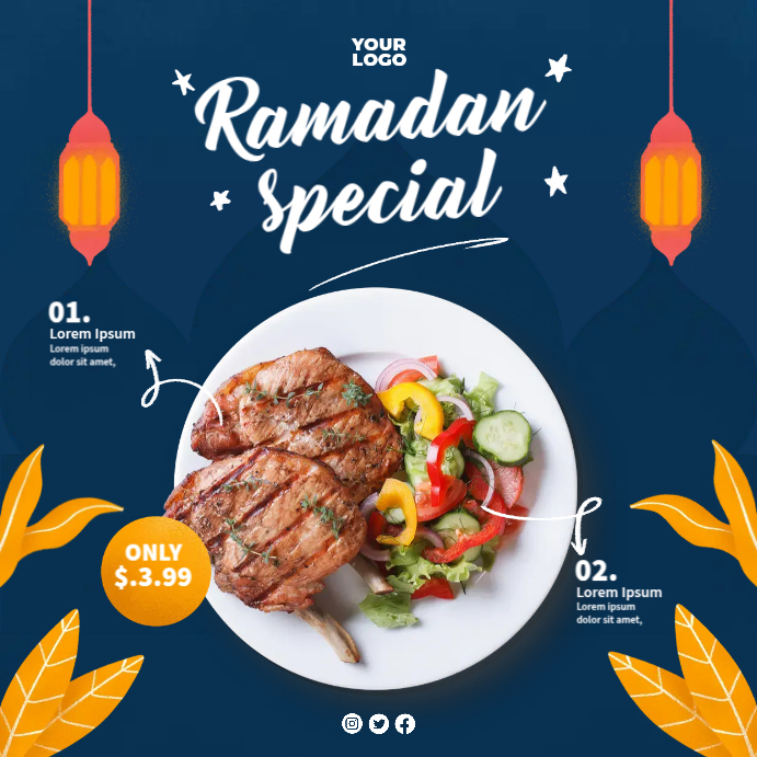 Islamic Food Ad Template | PosterMyWall