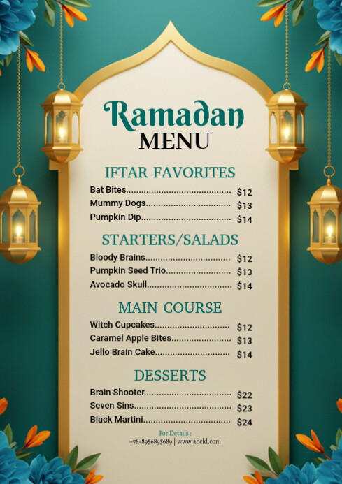 Copy of Islamic Menu | PosterMyWall