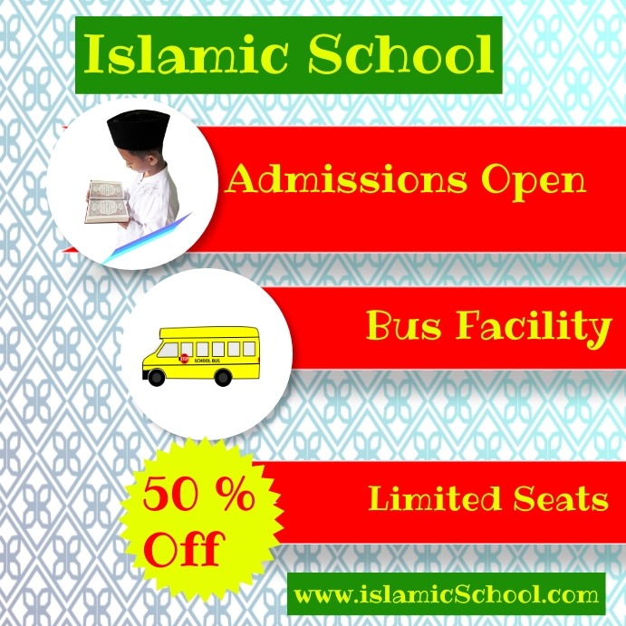 Islamic School Ads Poster Template | PosterMyWall