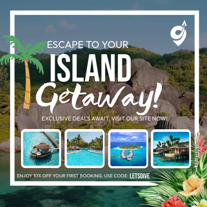 Island Getaway Template | PosterMyWall