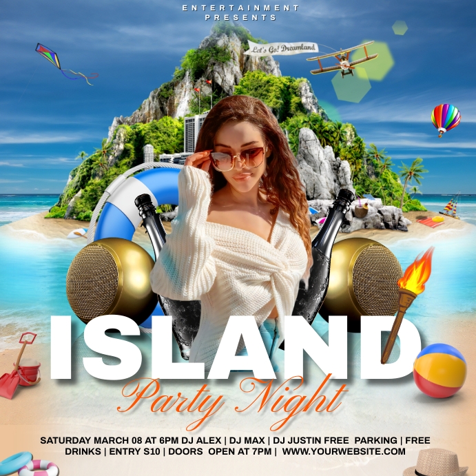 Copy of Island party | PosterMyWall