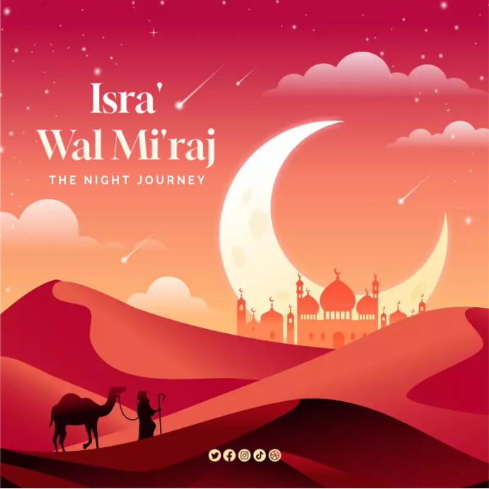 Isra' Mi'raj Greeting Poster Template | PosterMyWall