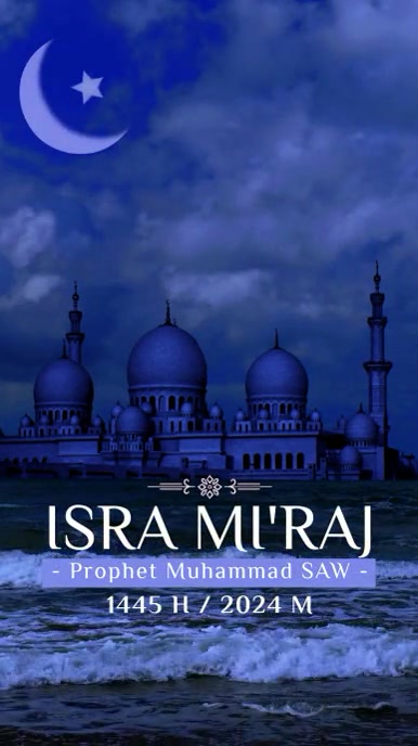 Isra' Mi'raj Prophet Muhammad SAW Template | PosterMyWall