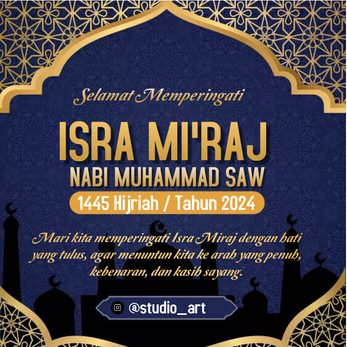 ISRA MI'RAJ 2024 Template | PosterMyWall