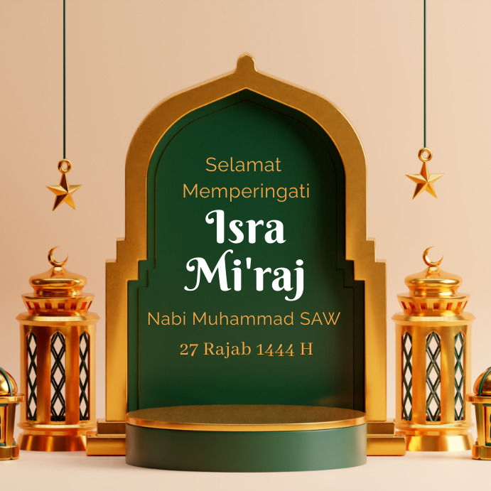 Isra Mi'raj Nabi Muhammad SAW Template | PosterMyWall
