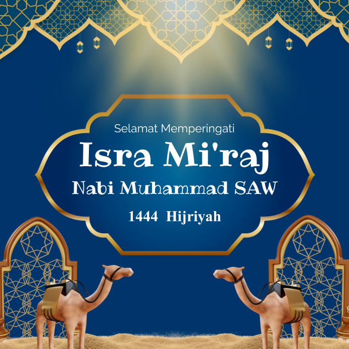 Isra Mi'raj Nabi Muhammad SAW Template | PosterMyWall