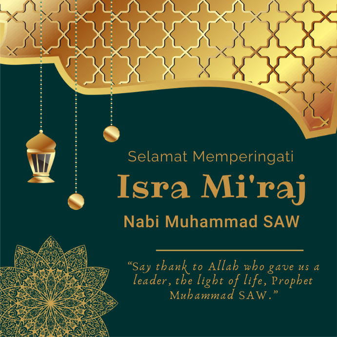 Isra Mi'raj Nabi Muhammad SAW Template | PosterMyWall