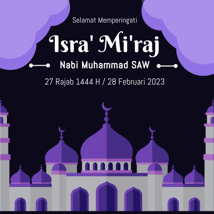 ISRA MIRAJ MUHAMMAD SAW Template | PosterMyWall