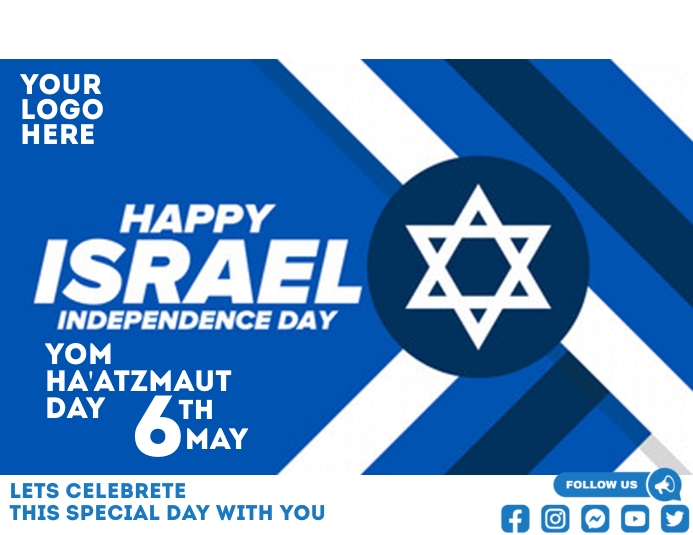 Israel Independence Day Template | PosterMyWall