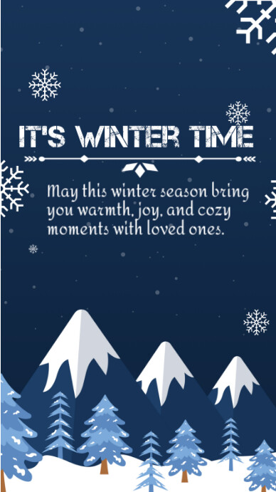 It's Winter Time Instagram Story Template | PosterMyWall