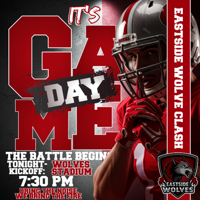 Copy of It’s Game Day: Eastside Wolves Clash | PosterMyWall