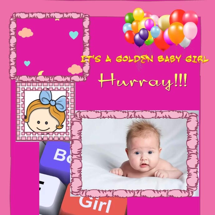 IT'S A BABY GIRL Template | PosterMyWall