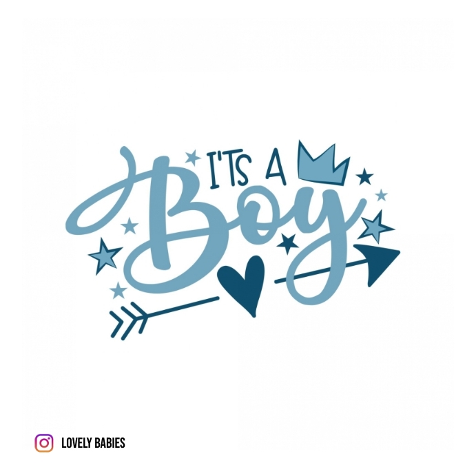 It's a Boy Template | PosterMyWall