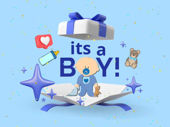 It's A Boy Template | PosterMyWall