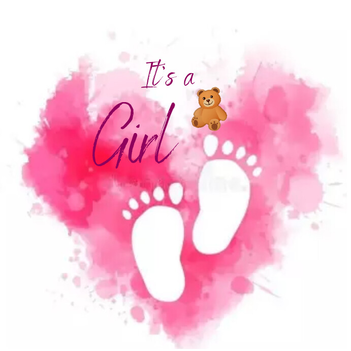 It's a girl Instagram post Template | PosterMyWall
